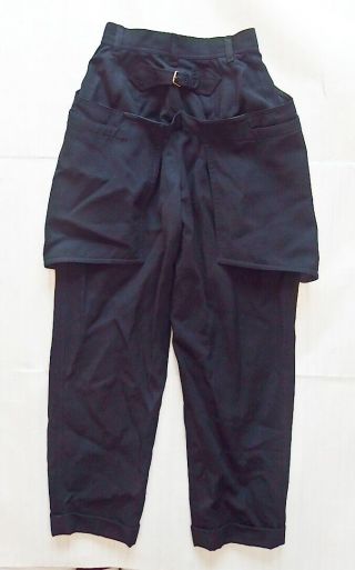 VINTAGE 1980 ' S Kansai Yamamoto Lady ' S Apron Style Wool Pant Relaxed ...