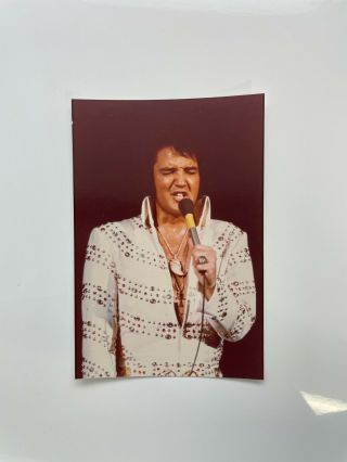 ELVIS PRESLEY VINTAGE KODAK PHOTOGRAPH SEAN SHAVER BLUE SUIT MSG ...