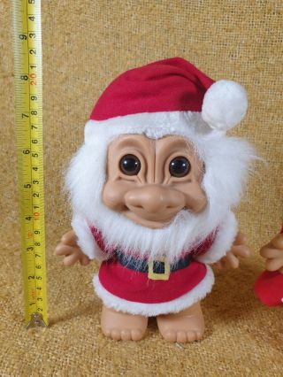 LARGE 8 " Vintage 90s Russ Santa Mr & Mrs Claus Christmas Troll Doll ...